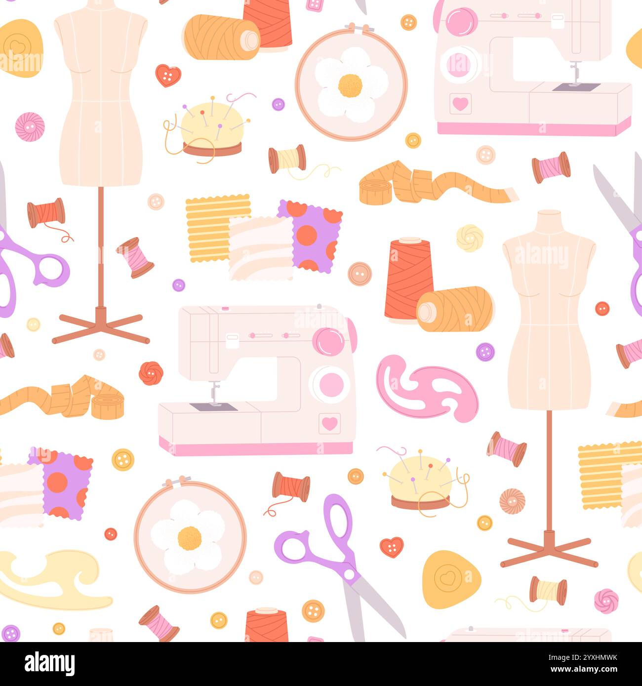 Embroidery machine threads Stock Vector Images - Alamy