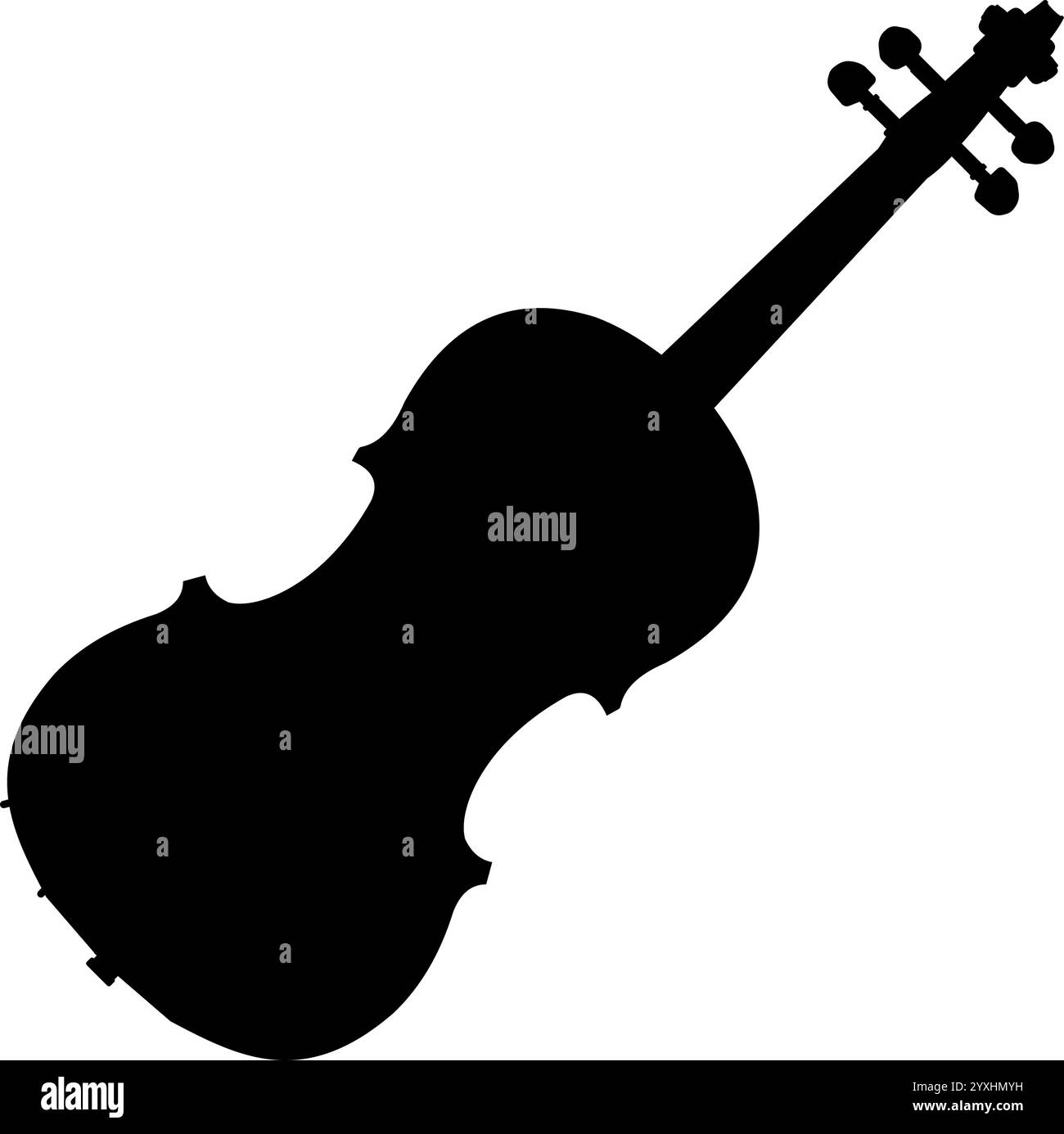 violin silhouette - vector illustration Stock Vector Image & Art - Alamy