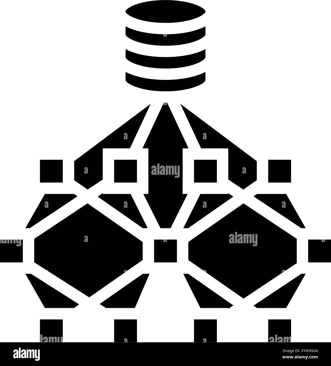 network nodes big data glyph icon vector illustration Stock Vector Image & Art - Alamy