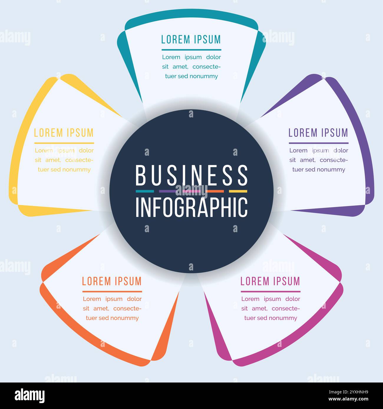 5 Options Infographic design 5 Steps, objects, elements or options ...