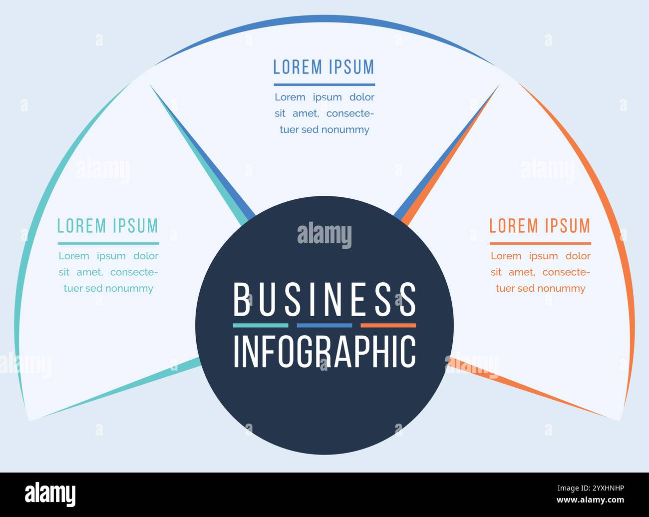 Infographic template business information 3 objects, steps, elements or ...