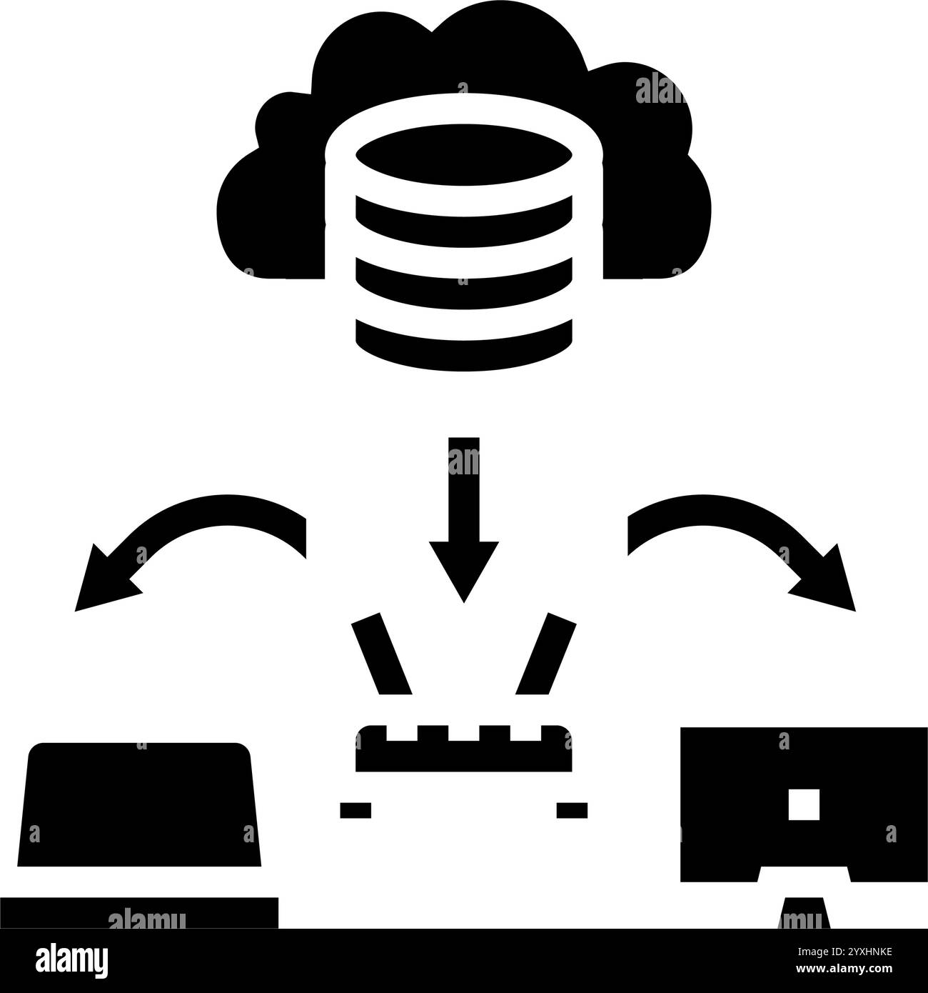Virtualization illustration Black and White Stock Photos & Images - Alamy