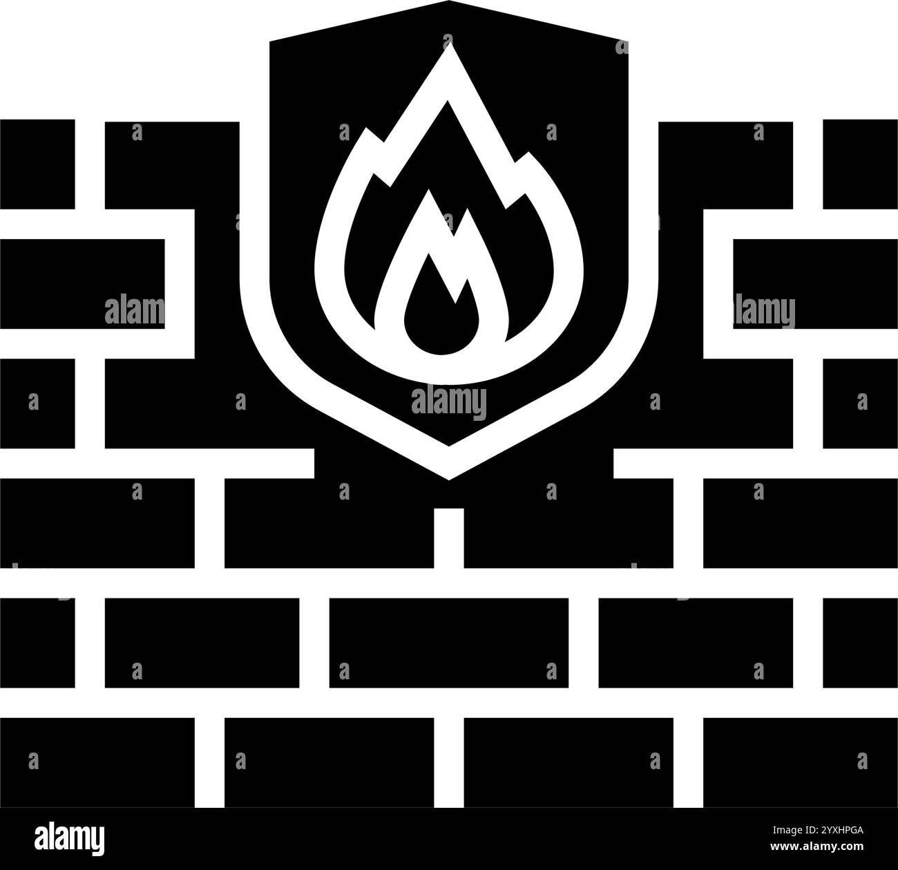firewall cloud computing glyph icon vector illustration Stock Vector ...