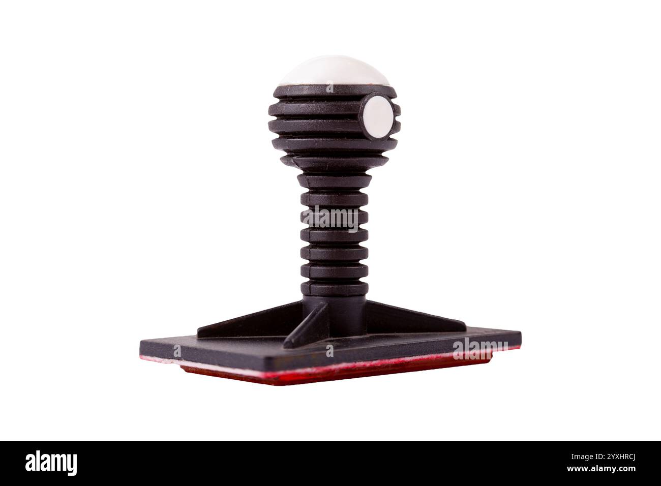 Simple black office stamp object isolated on white background side view ...