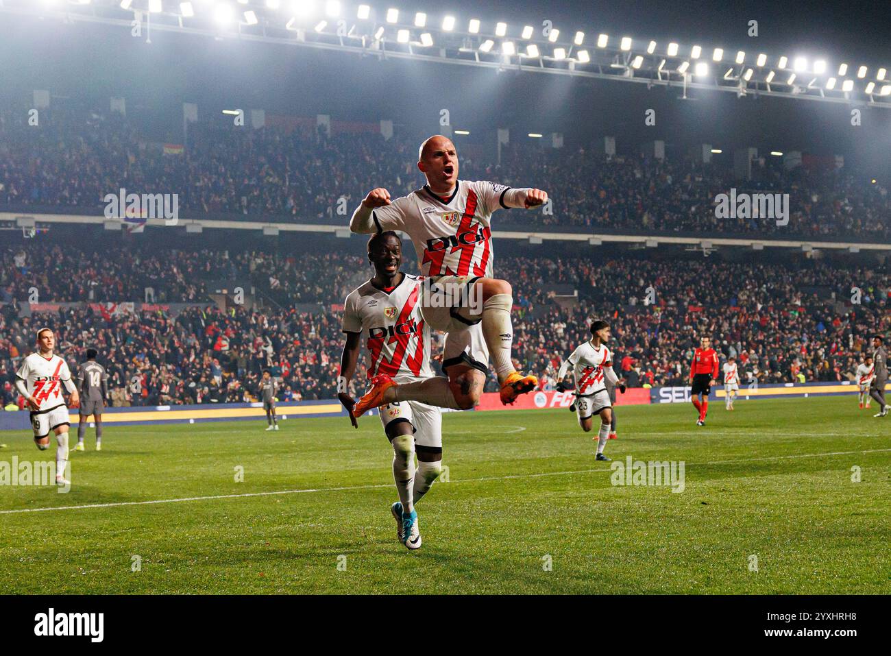Abdul Mumin, Isi Palazon seen celebrating after scoring goal during ...