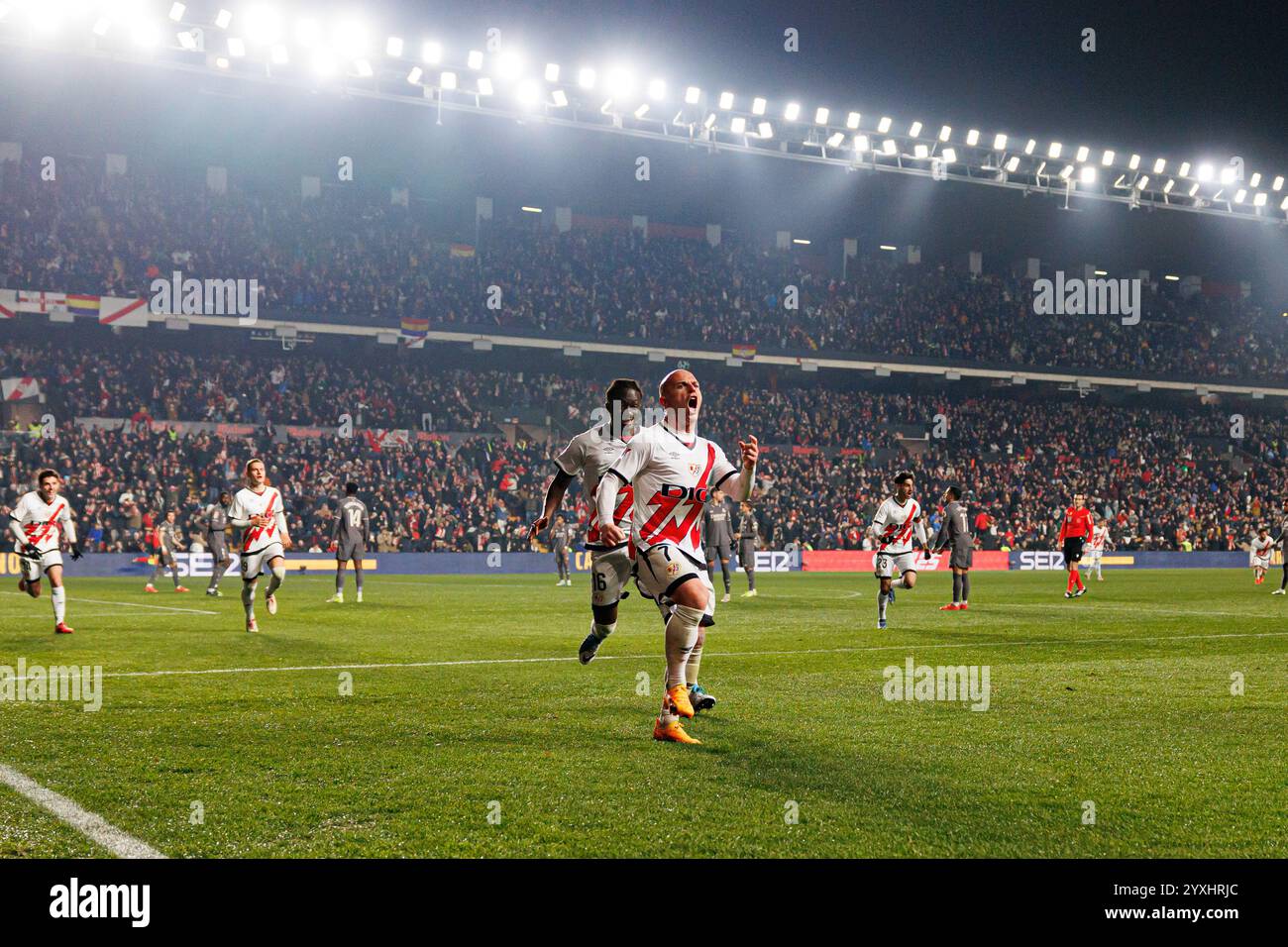 Abdul Mumin, Isi Palazon seen celebrating after scoring goal during ...