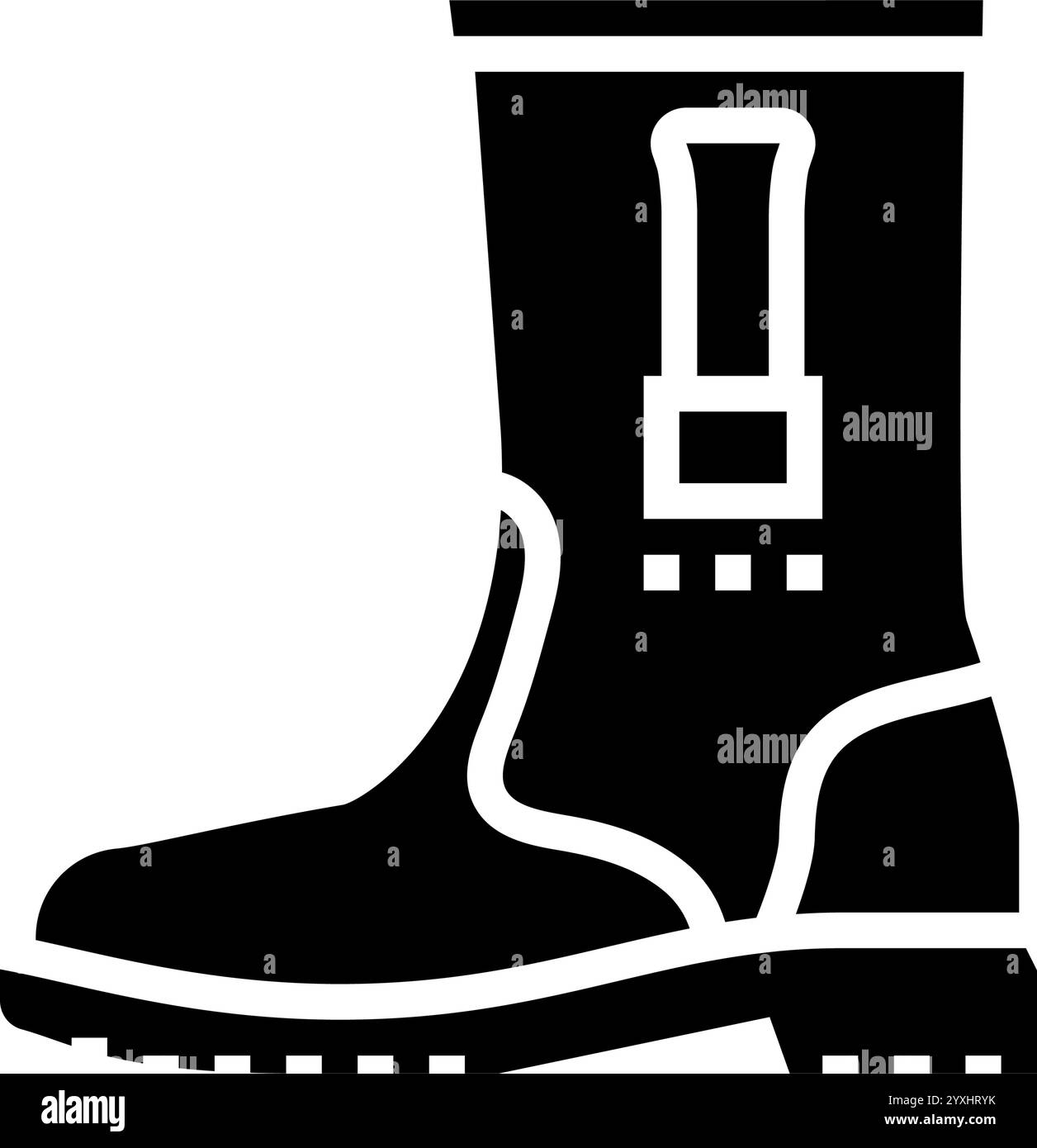 safe footwear injury prevention glyph icon vector illustration Stock ...
