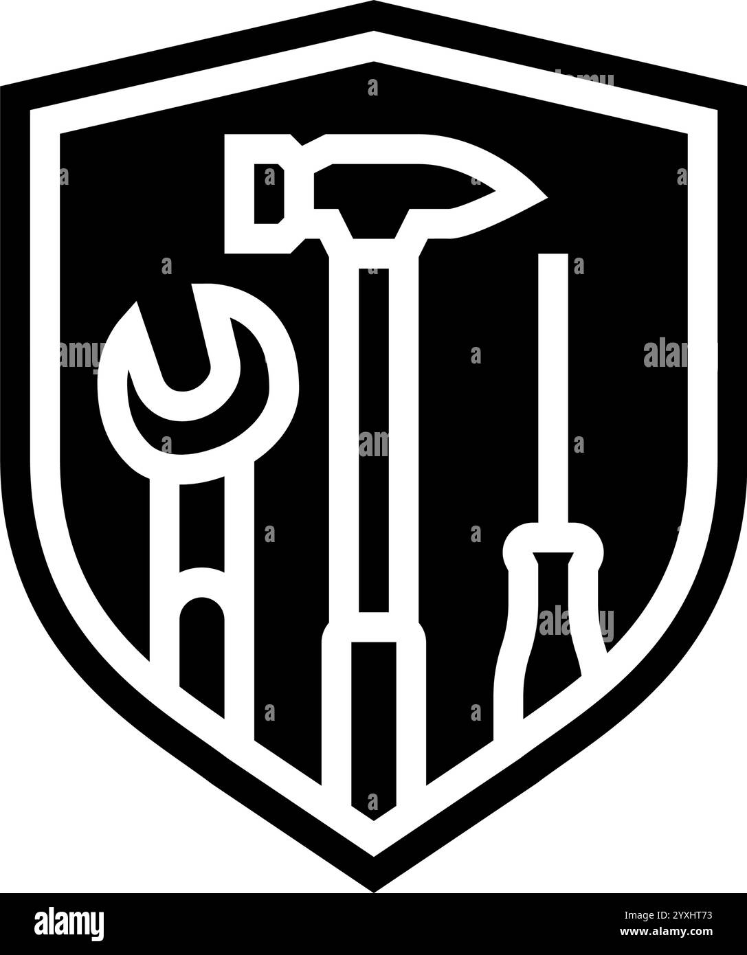 safe use of tools injury prevention glyph icon vector illustration ...