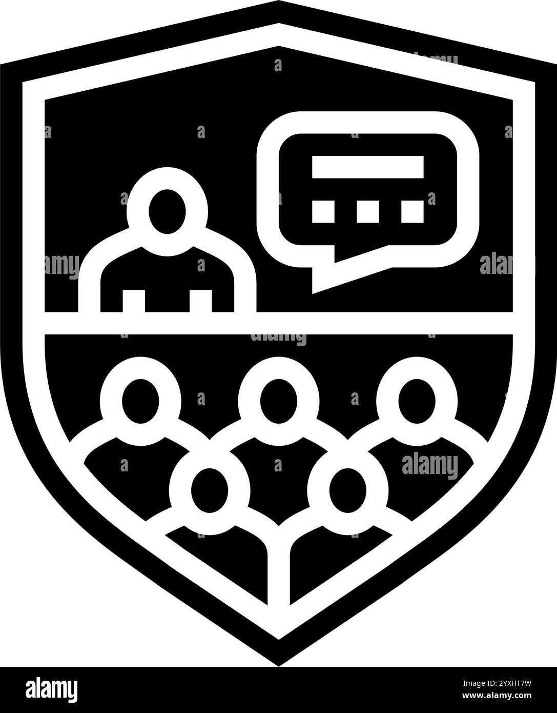 safety meeting injury prevention glyph icon vector illustration Stock ...