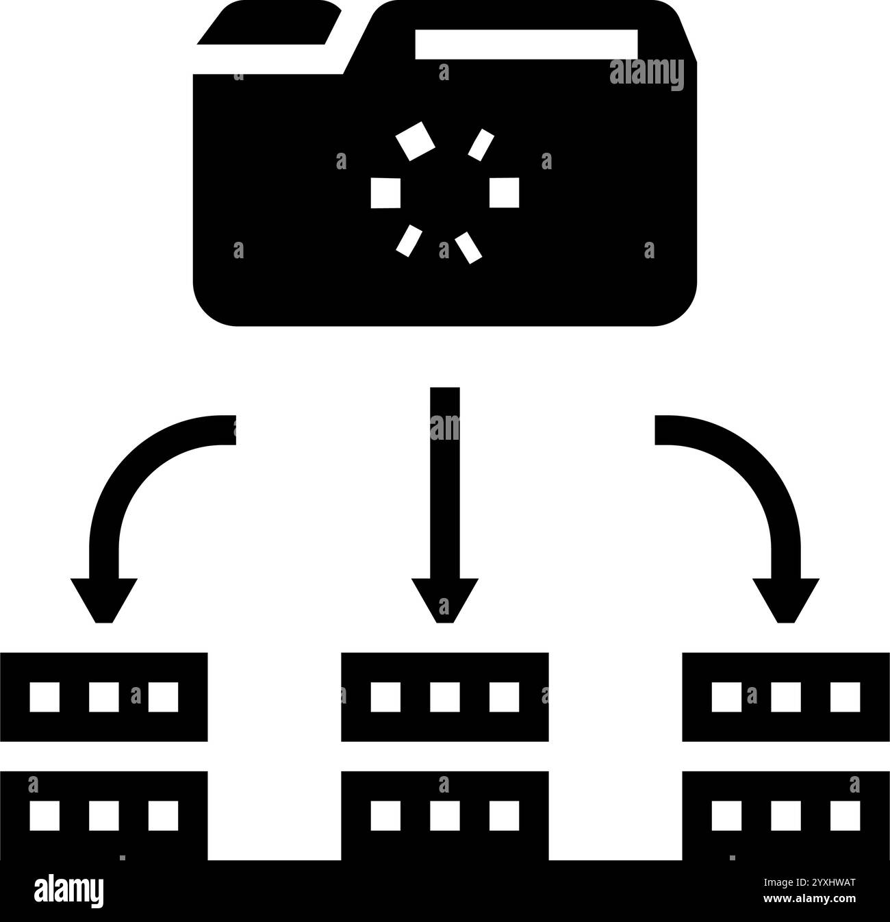 load balancer data center glyph icon vector illustration Stock Vector ...