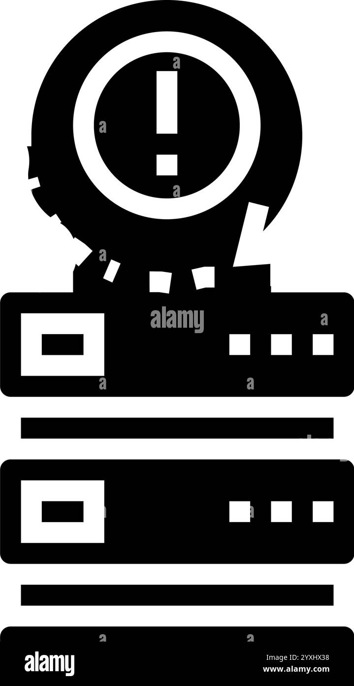 disaster recovery data center glyph icon vector illustration Stock ...