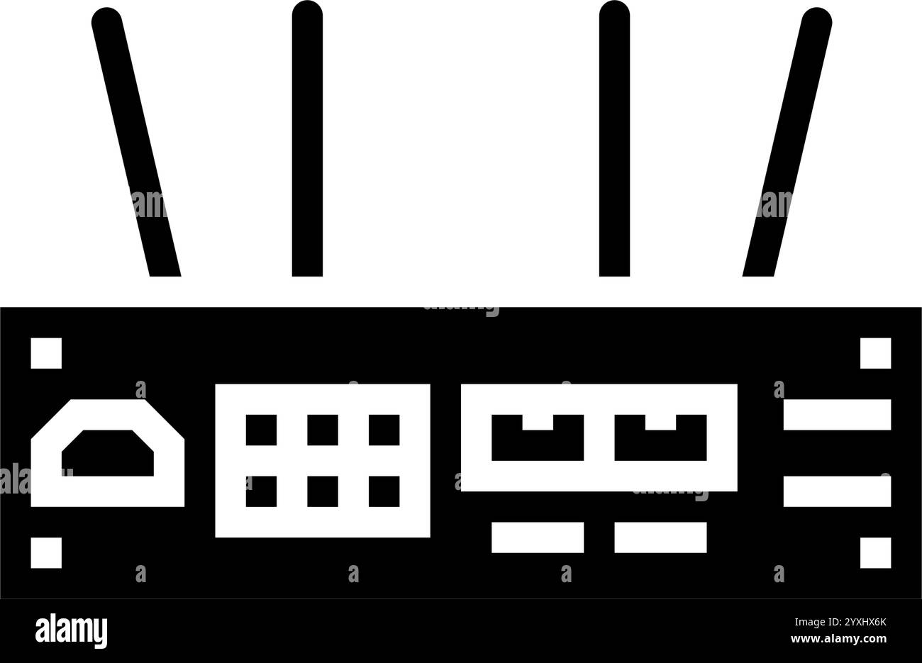 iot gateway data center glyph icon vector illustration Stock Vector ...