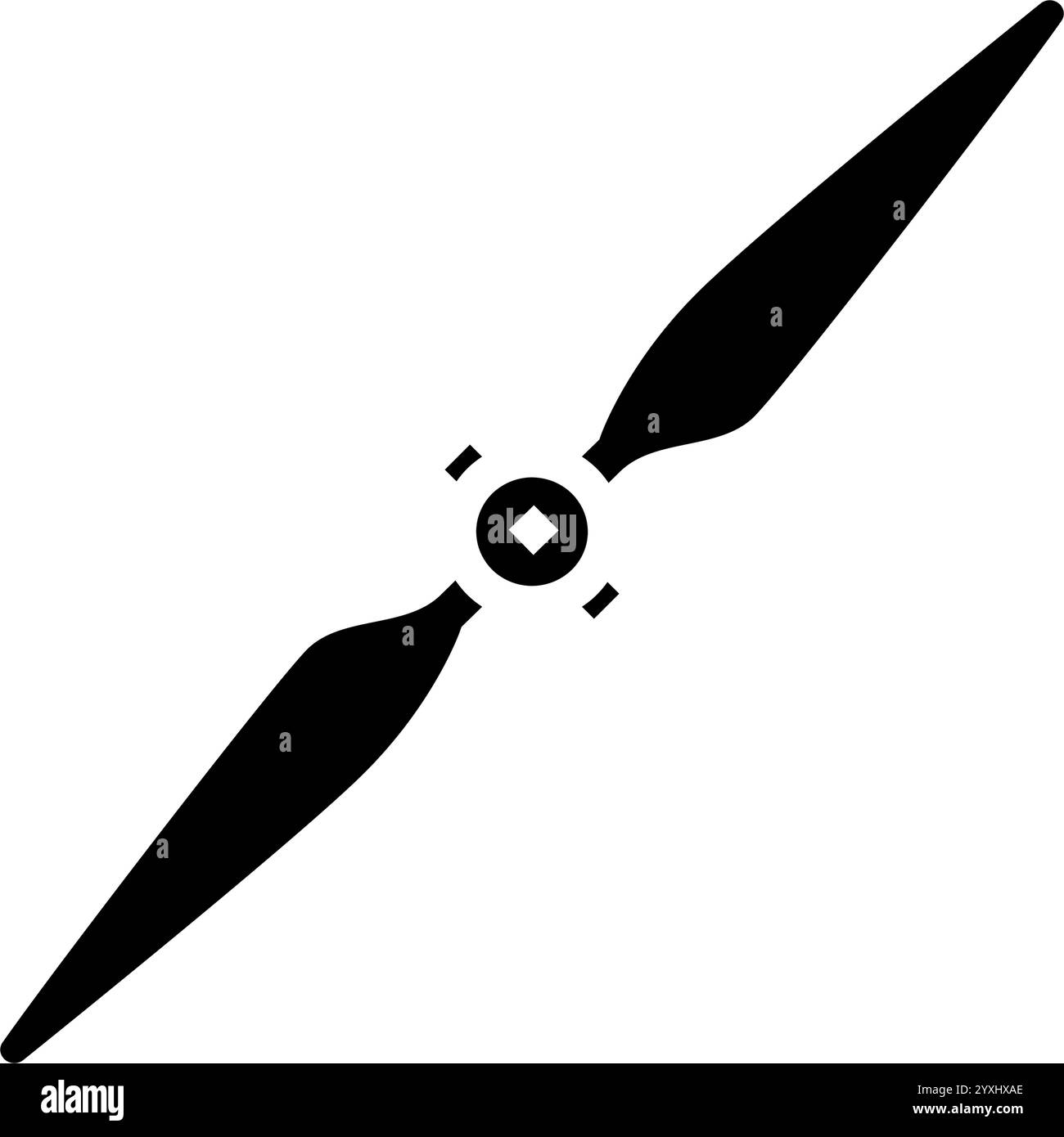propeller unmanned aerial vehicle glyph icon vector illustration Stock ...