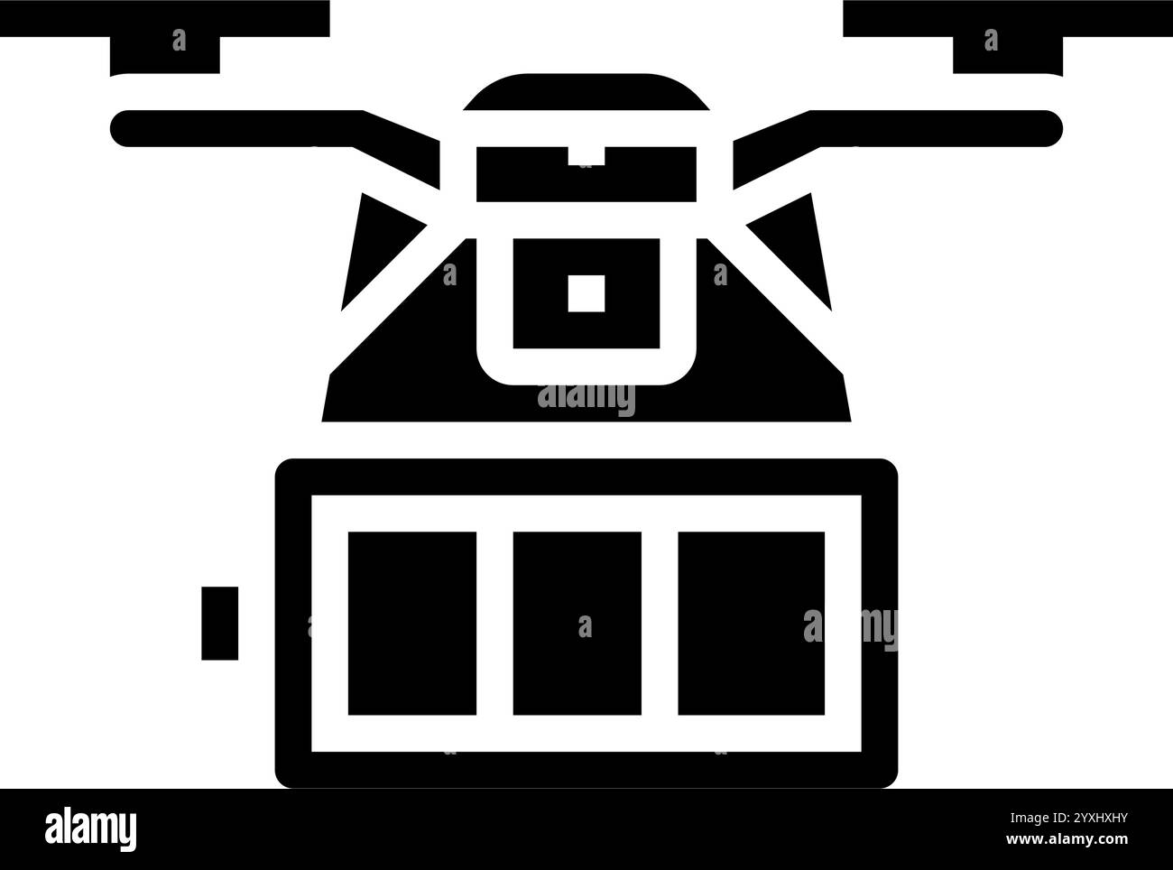 battery indicator aerial vehicle glyph icon vector illustration Stock ...