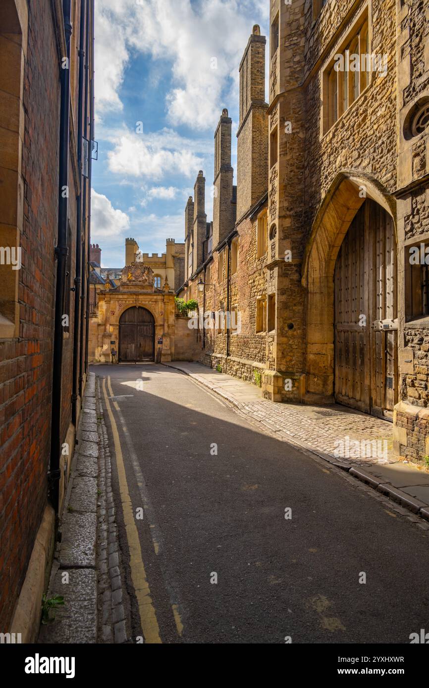 The gates of Trinity college from trinity lane Cambridge Stock Photo ...