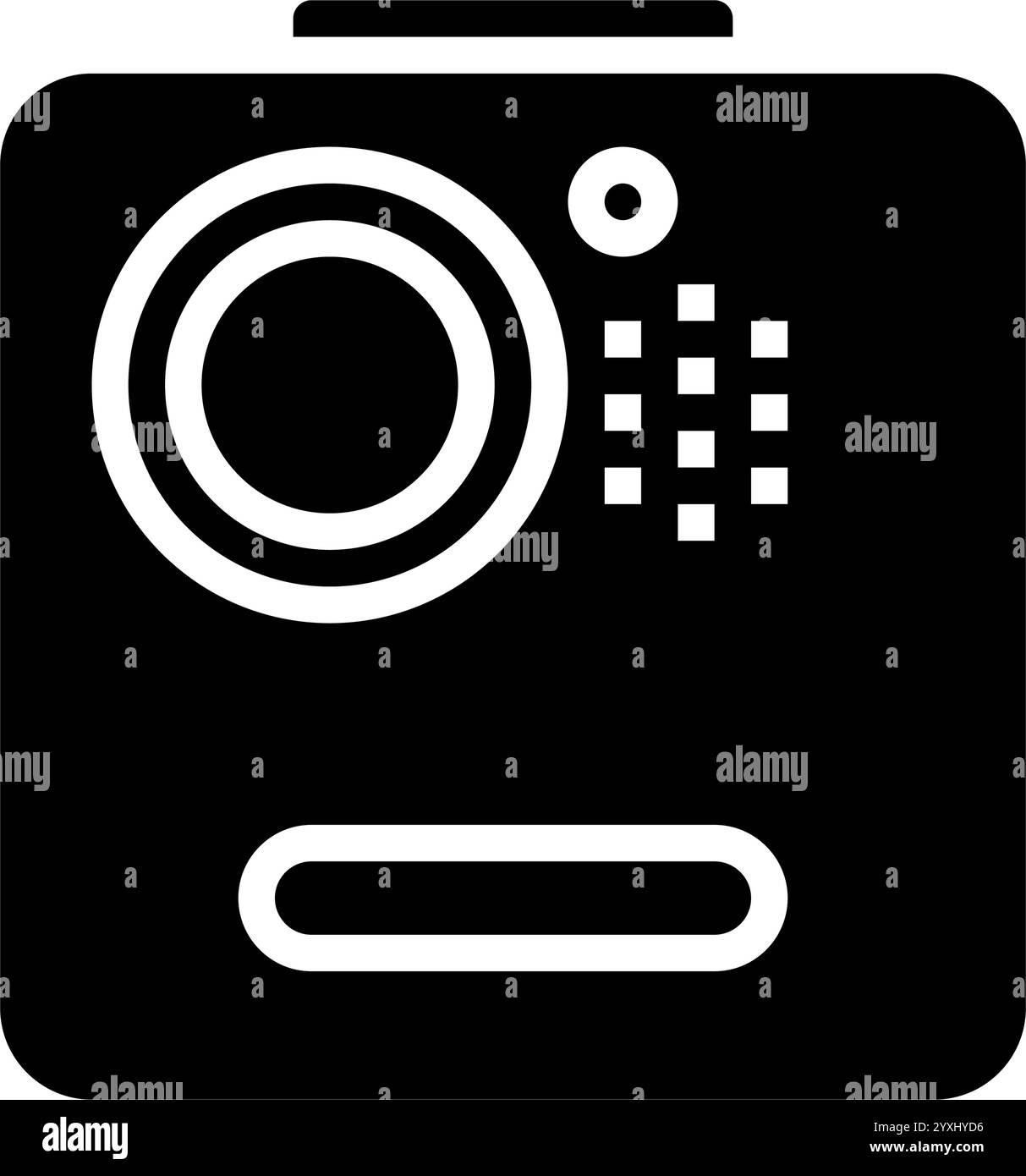 wearable camera wearable glyph icon vector illustration Stock Vector ...