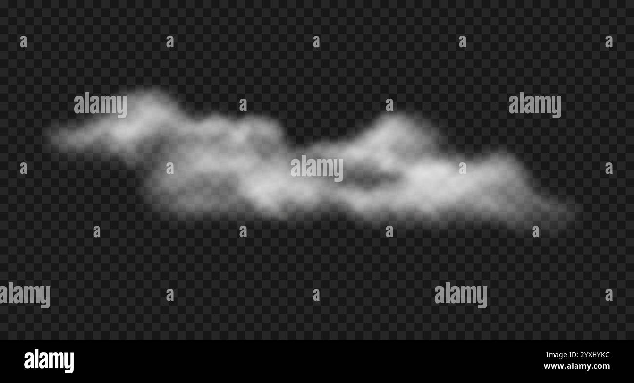 Mist overlay white transparent steam Stock Vector Images - Alamy