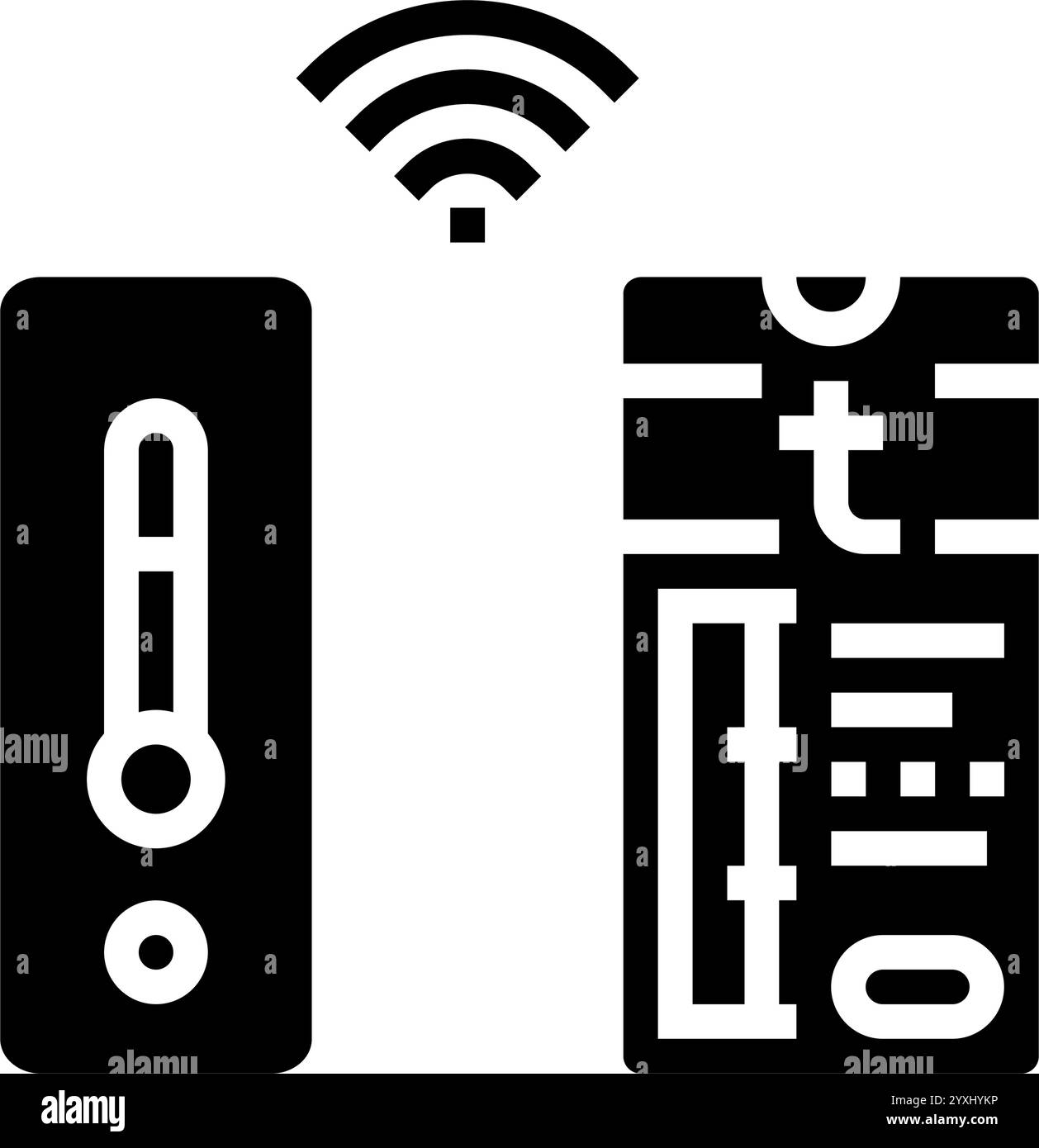 temperature sensor wearable glyph icon vector illustration Stock Vector ...