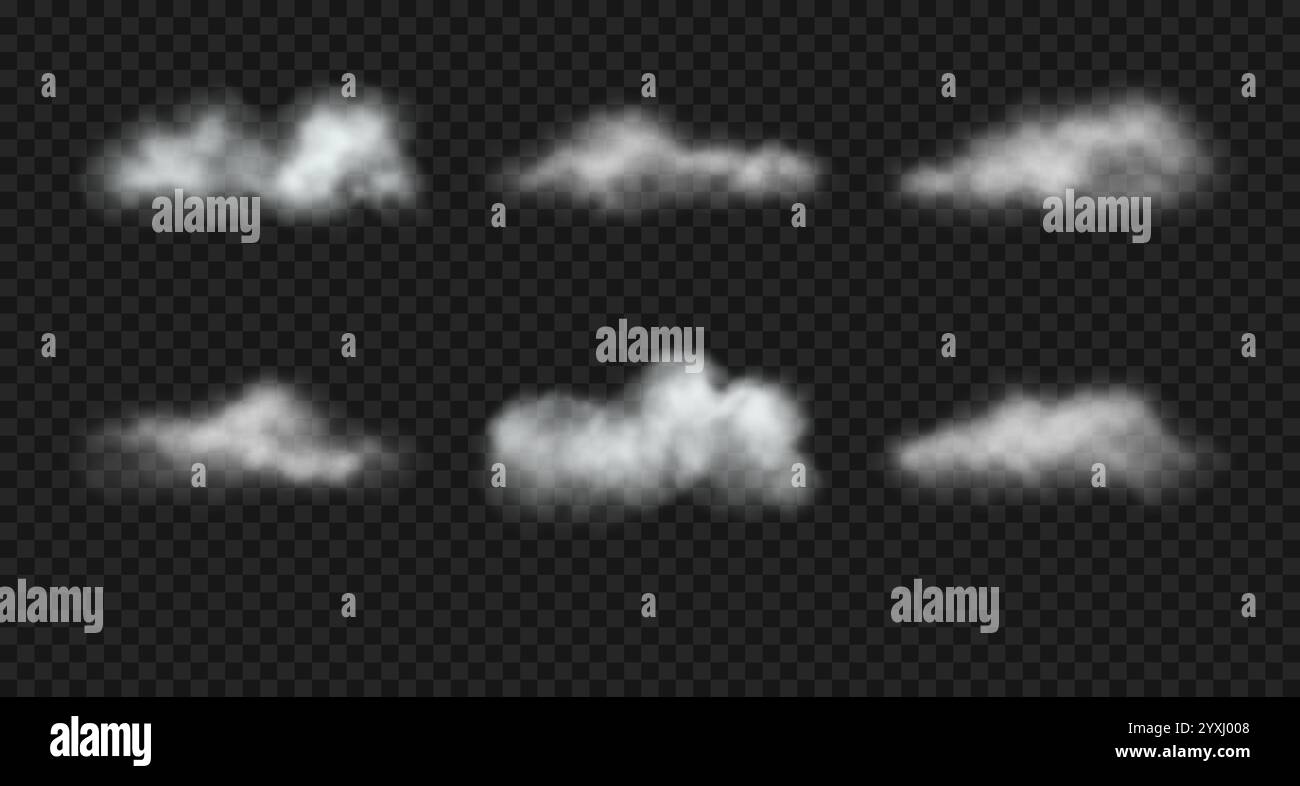 Mist overlay white transparent steam Stock Vector Images - Alamy