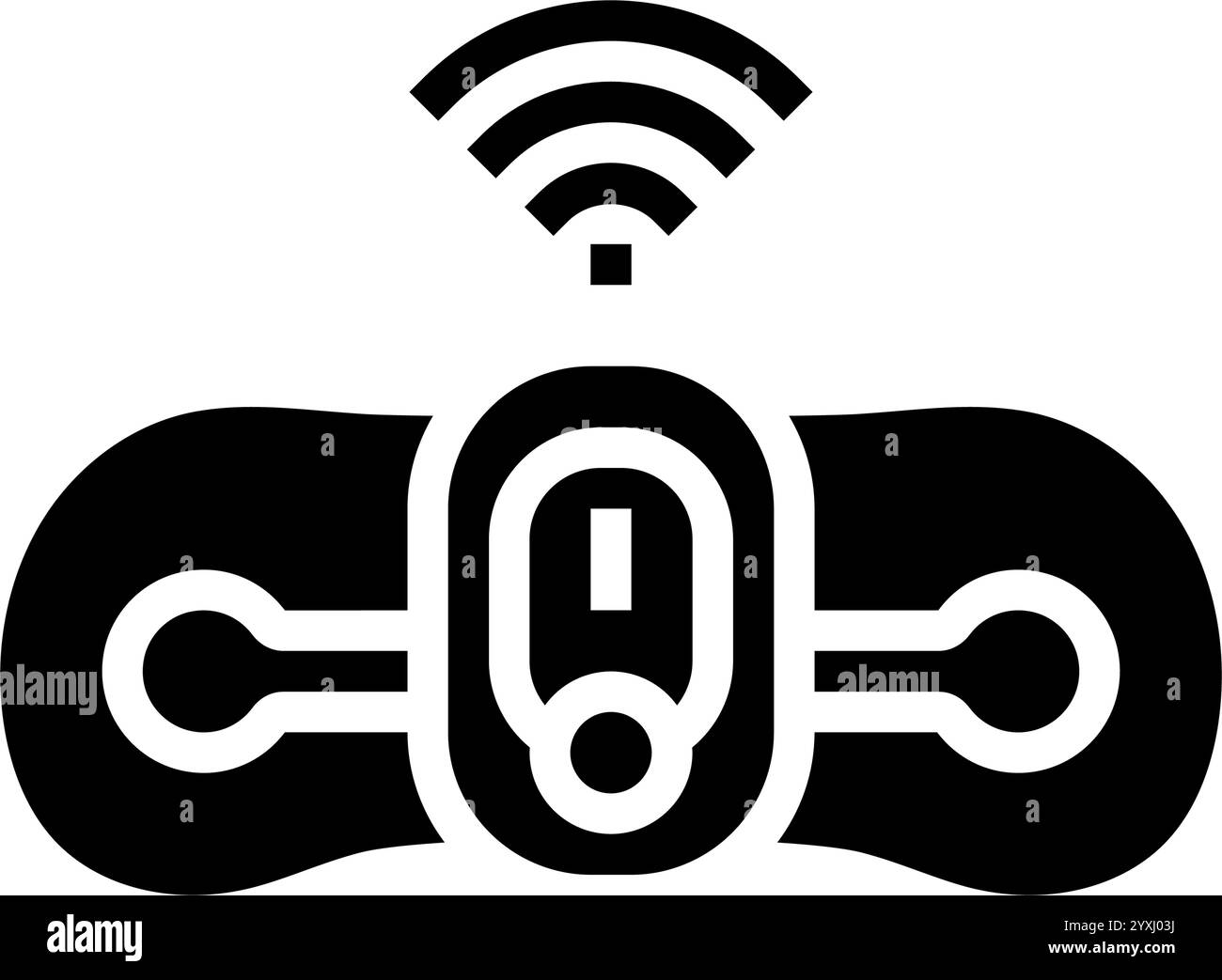 wearable ecg glyph icon vector illustration Stock Vector Image & Art ...