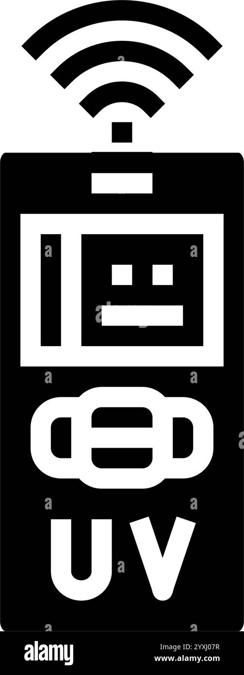 uv detector wearable glyph icon vector illustration Stock Vector Image ...