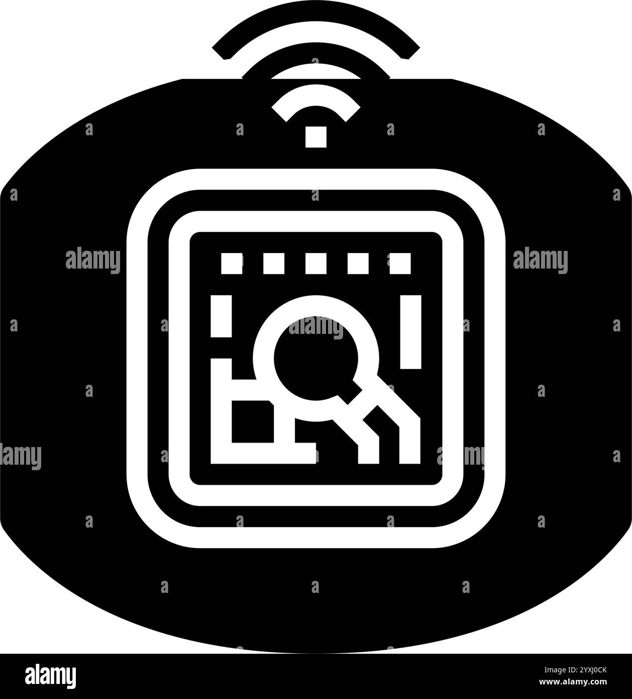 body temperature patch wearable glyph icon vector illustration Stock ...