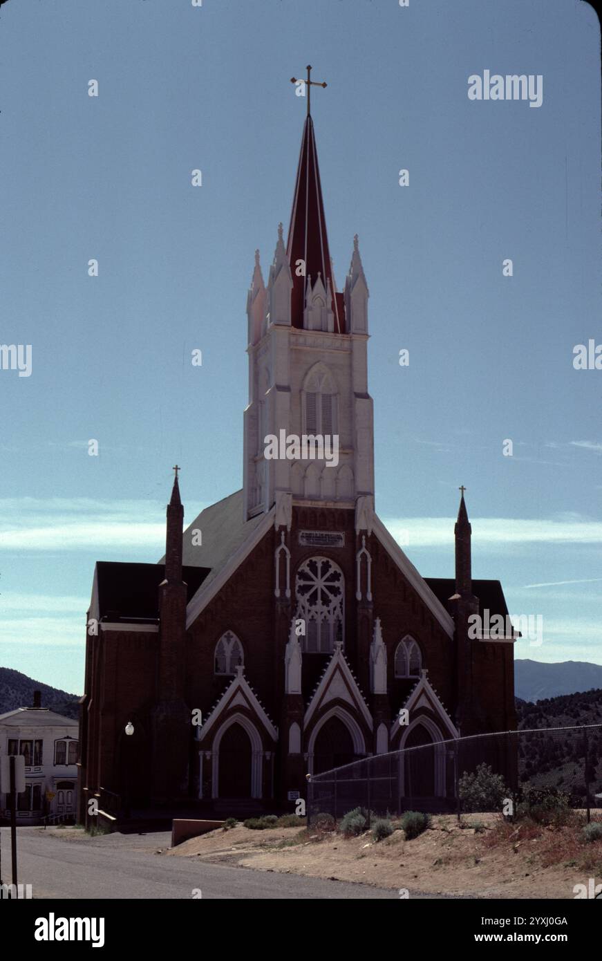 Virginia City NV USA. 1981. The first Catholic church in Virginia City ...