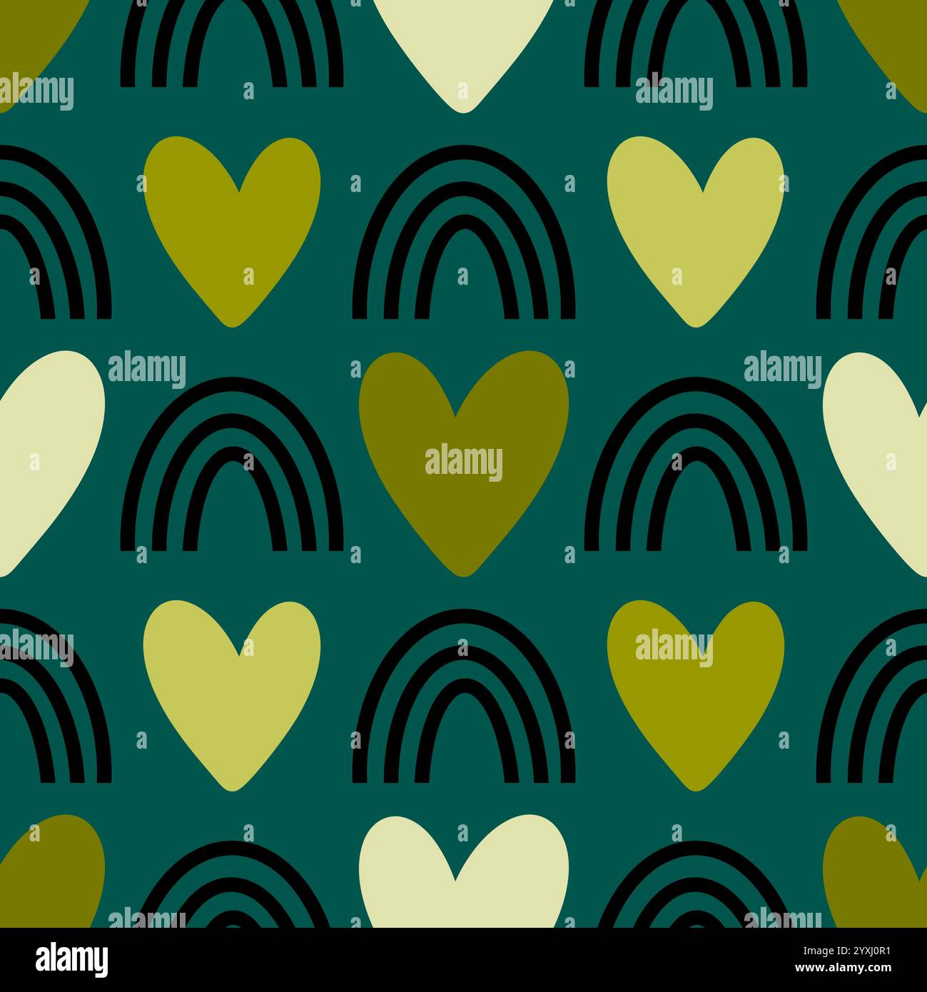 Valentine love hearts seamless 14 February pattern for wrapping paper ...