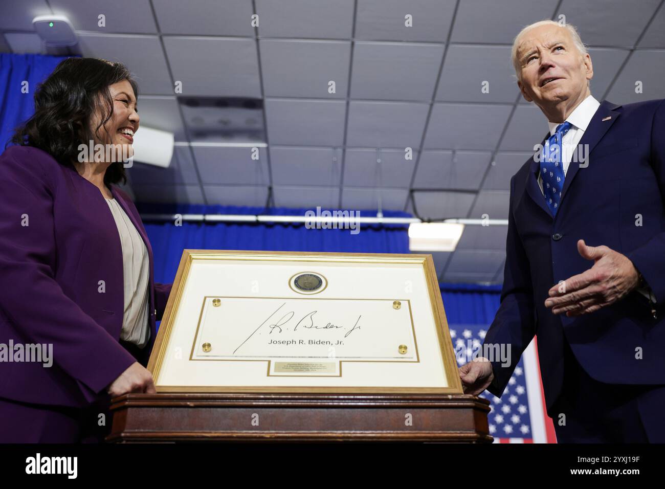 Acting United States Secretary of Labor Julie Su inducts US President ...