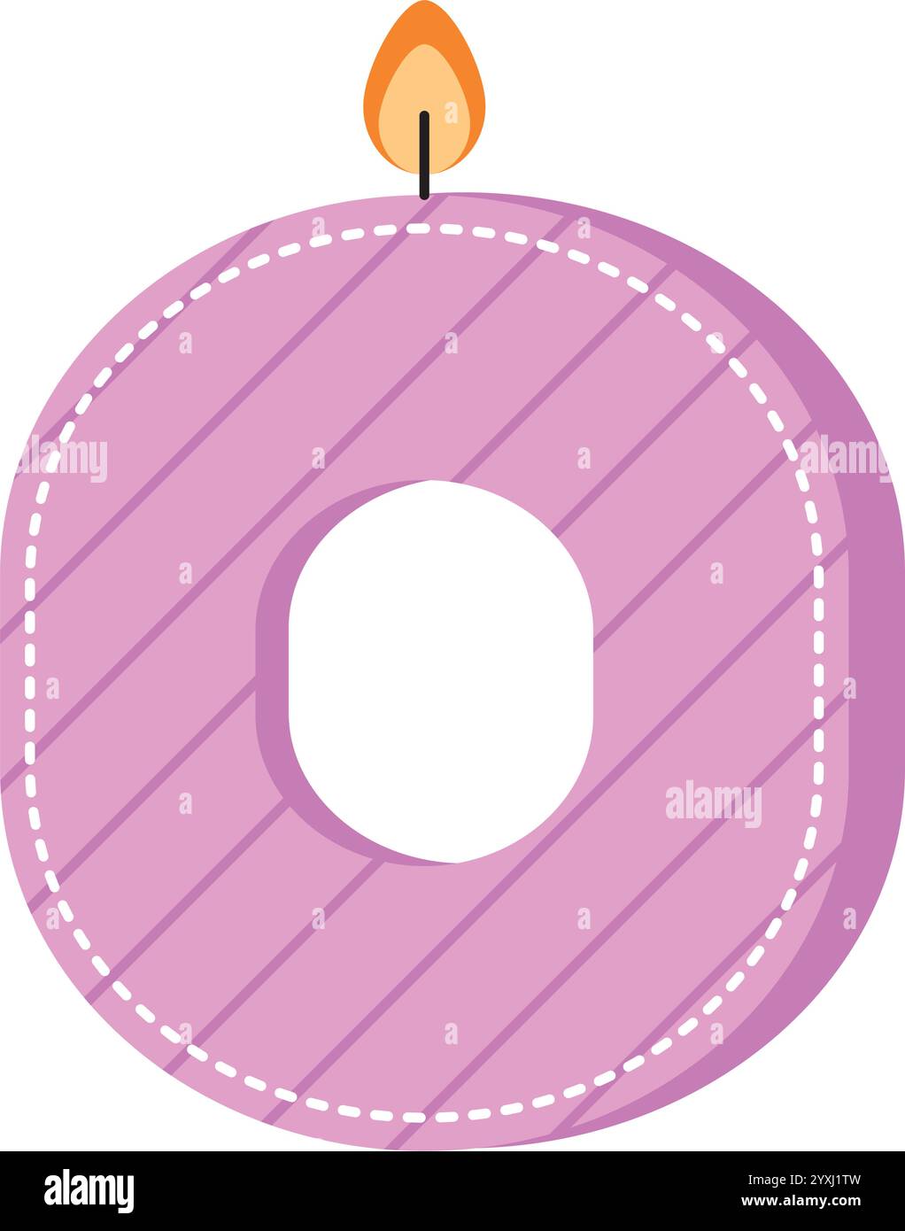 birthday candle number zero Stock Vector Image & Art - Alamy