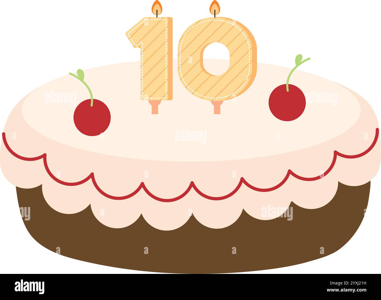 Number 10 candle Stock Vector Images - Alamy