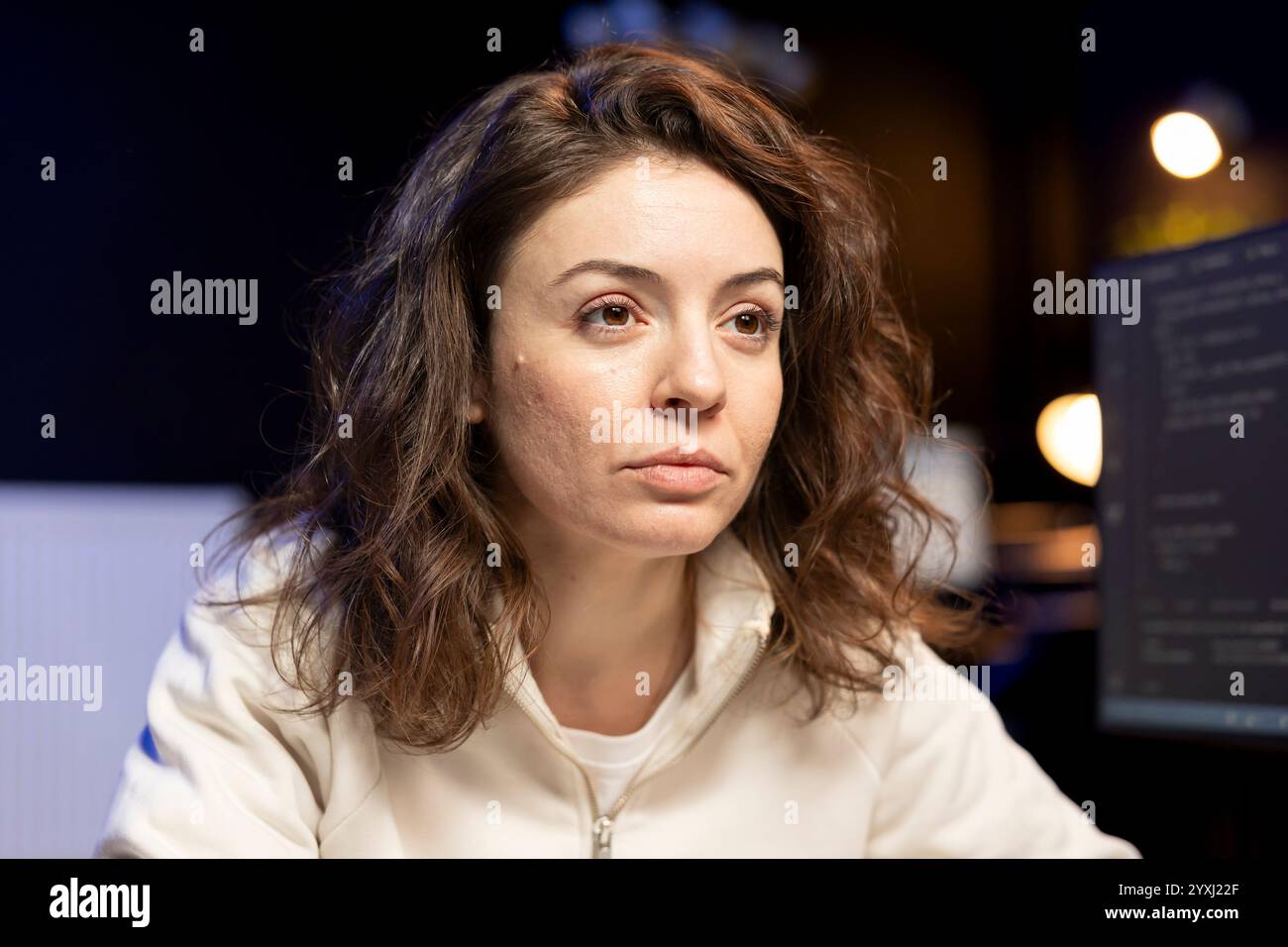 Software developer focused on debugging hi-res stock photography and images - Alamy