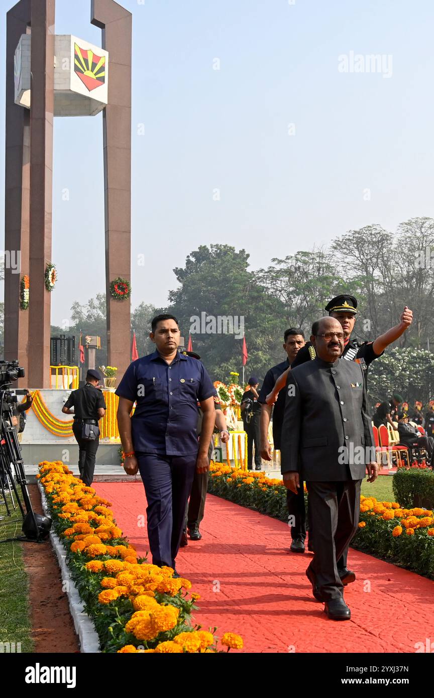 KOLKATA, INDIA - DECEMBER 16: Governor of West Bengal C V Ananda Bose during the Wreath Laying ...