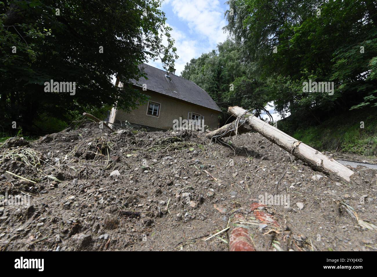 the storm damage after a severe storm, a natural disaster storm damage ...