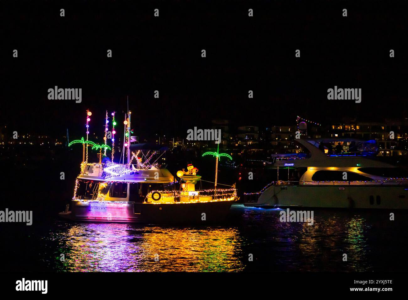 Los Angeles, USA. 14th December, 2024. People watch the Marina del Rey ...