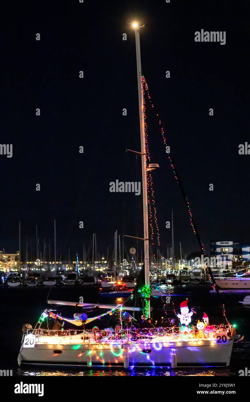 Los Angeles, USA. 14th December, 2024. People watch the Marina del Rey ...