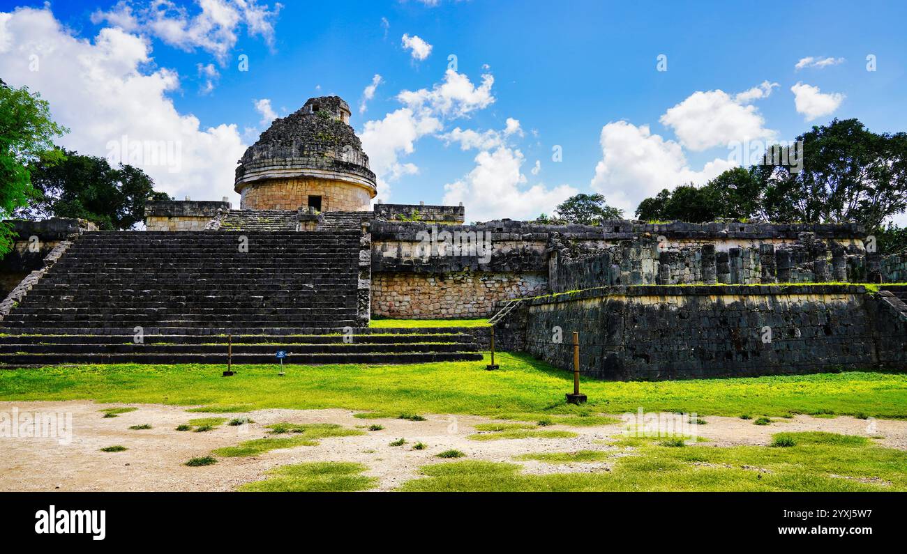 View of the El Caracol,ancient Maya observatory,dated 906 AD with a ...