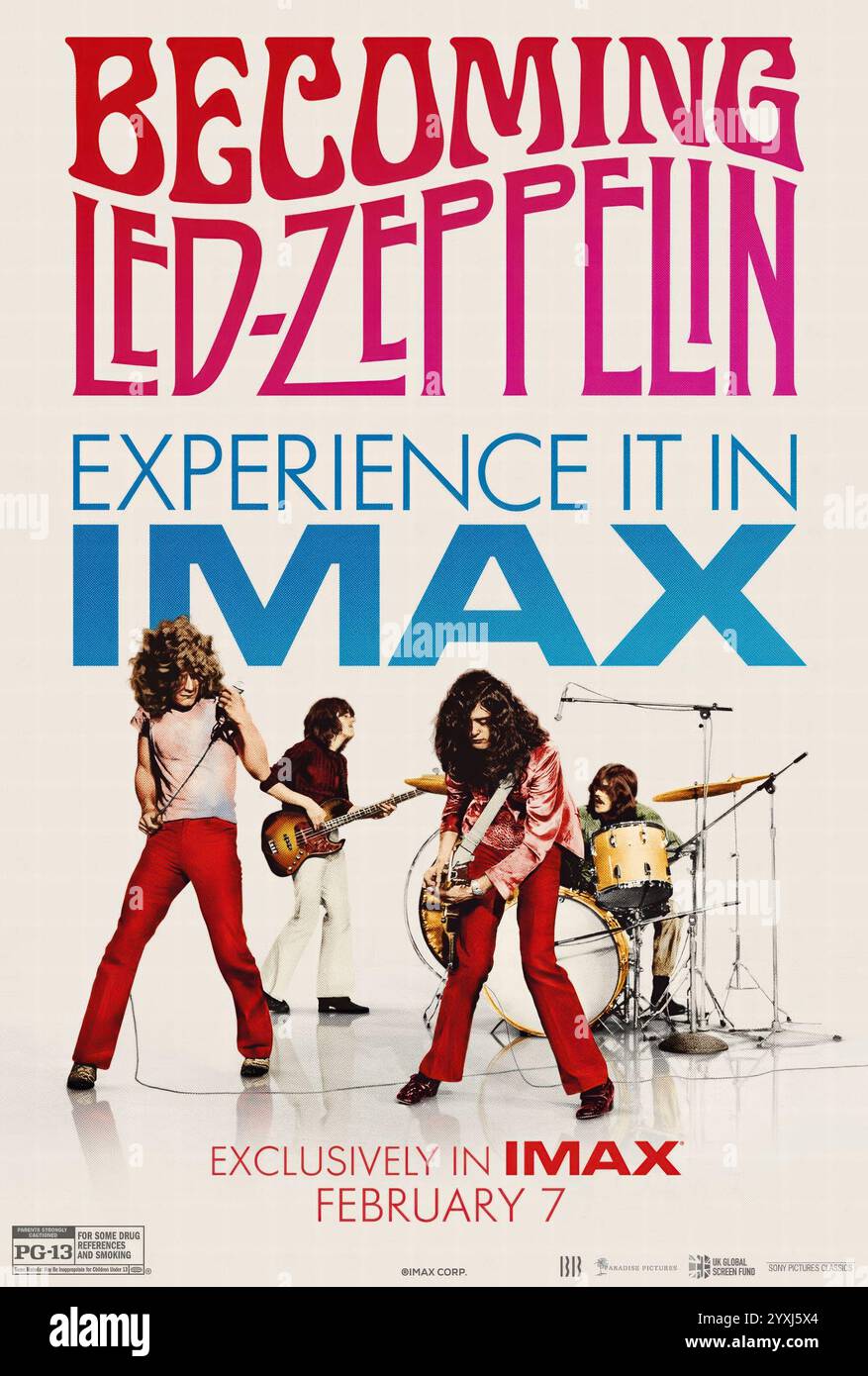 BECOMING LED ZEPPELIN, US IMAX poster, from left: Robert Plant, John ...