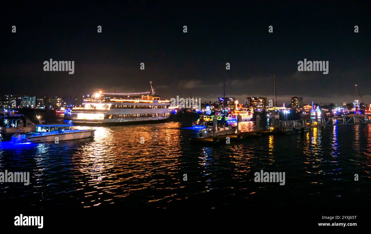 Los Angeles, USA. 14th December, 2024. People watch the Marina del Rey ...
