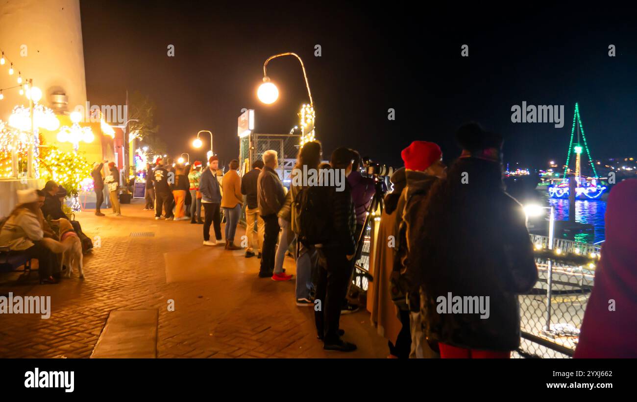 Los Angeles, USA. 14th December, 2024. People watch the Marina del Rey ...