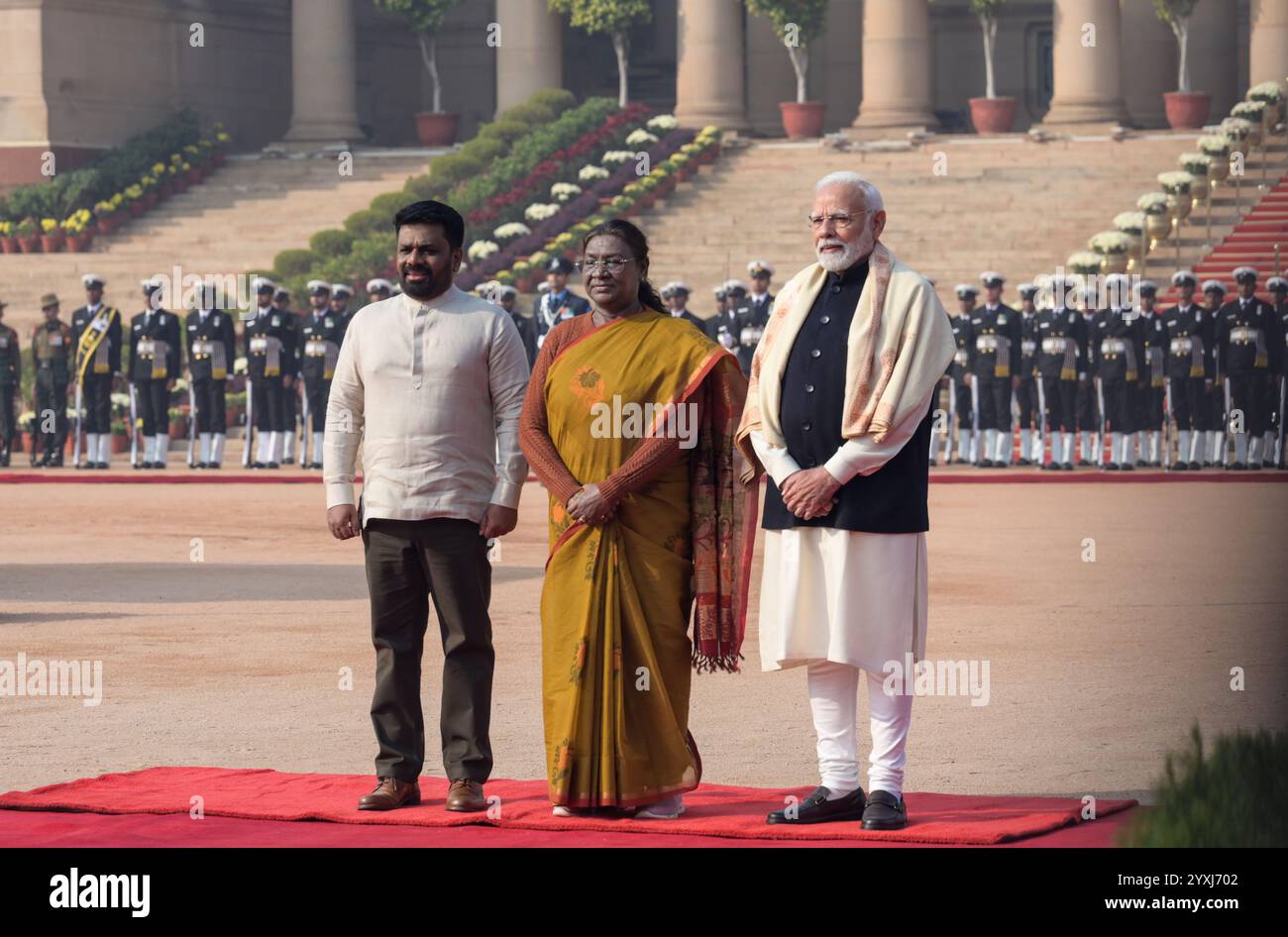 NEW DELHI, INDIA - DECEMBER 16: Anura Kumara Dissanayake, Sri Lanka's president, President ...