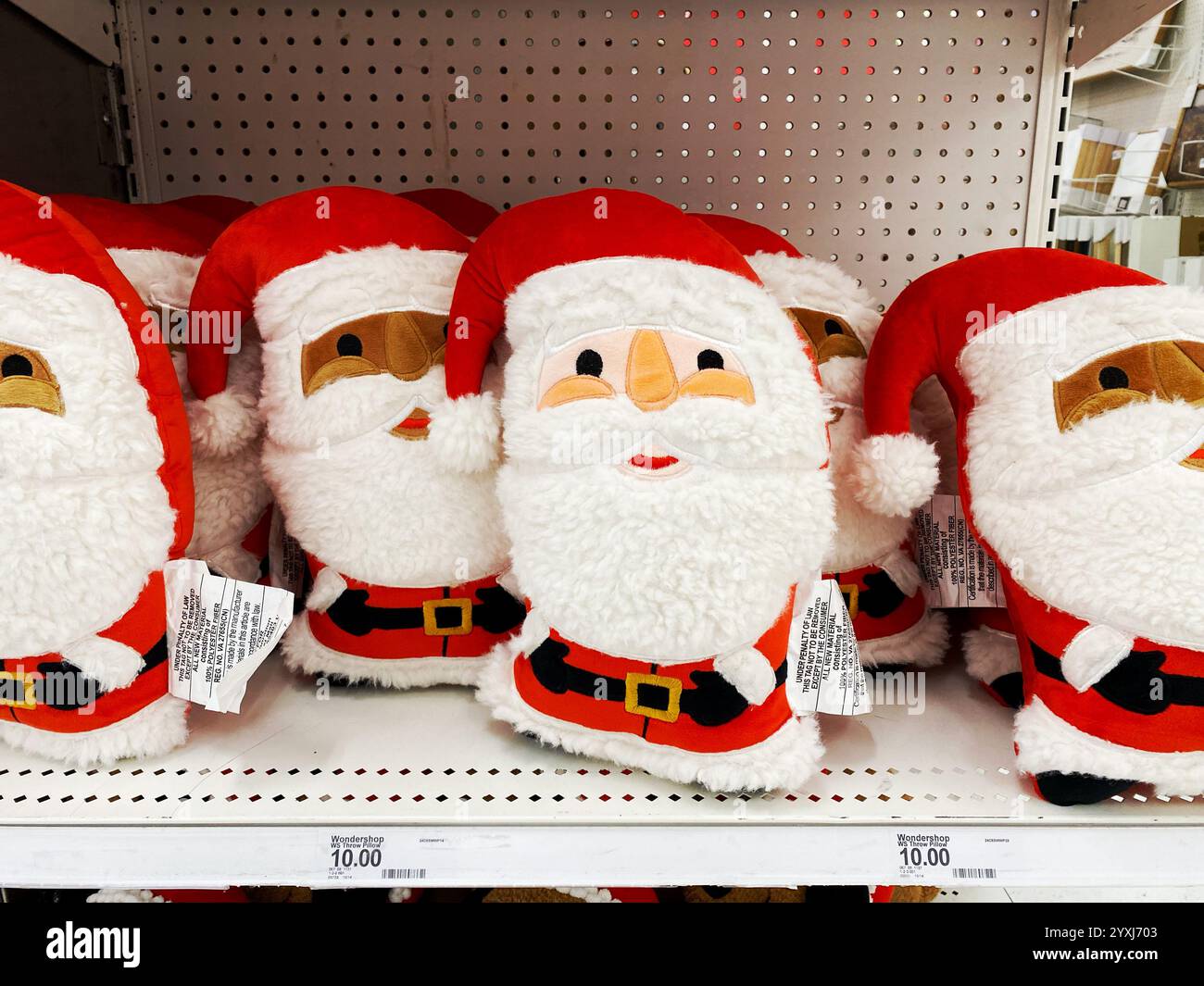 Los Angeles, USA. 16th December, 2024. Santa plushies at a Target store ...