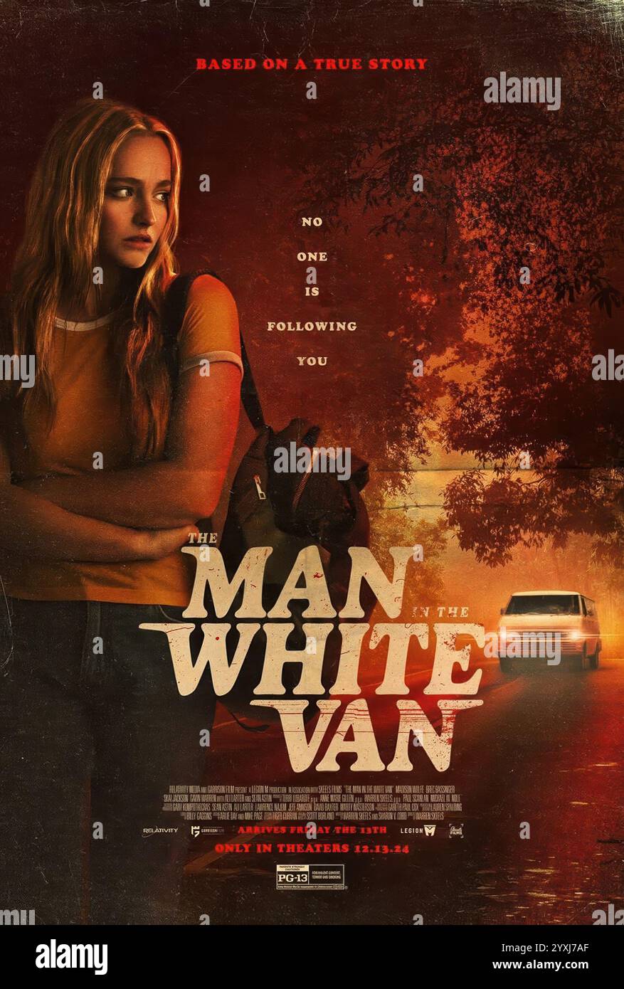 THE MAN IN THE WHITE VAN, US poster, Madison Wolfe, 2023. © Relativity ...
