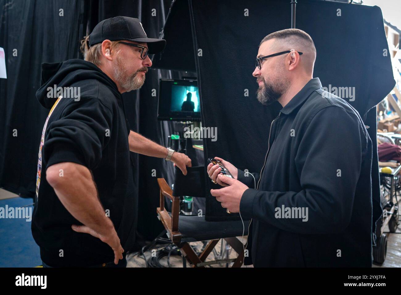 NOSFERATU, from left: producer Chris Columbus, director Robert Eggers ...
