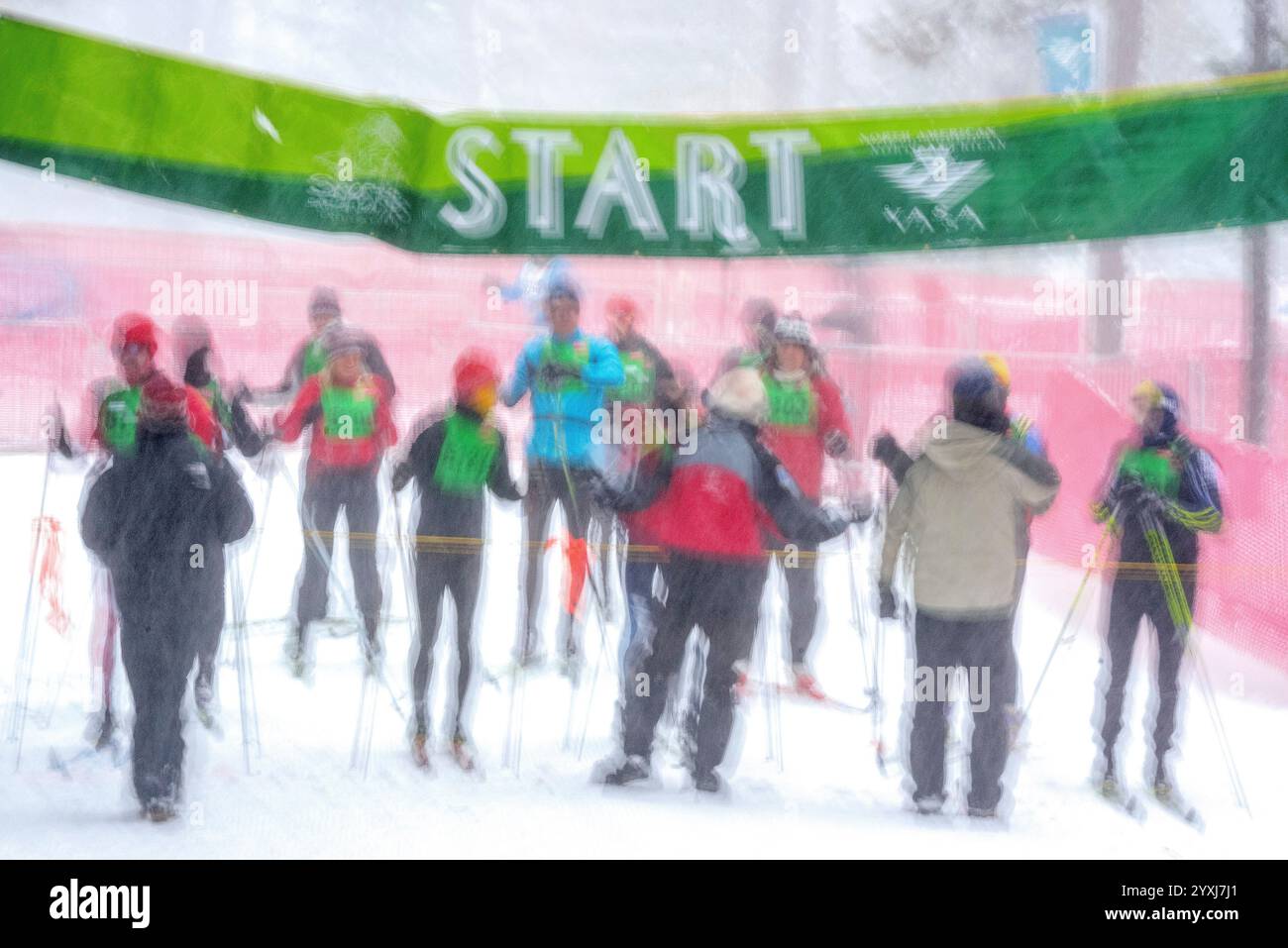 Competitors at starting line of North American Vasa Festival of Races ...
