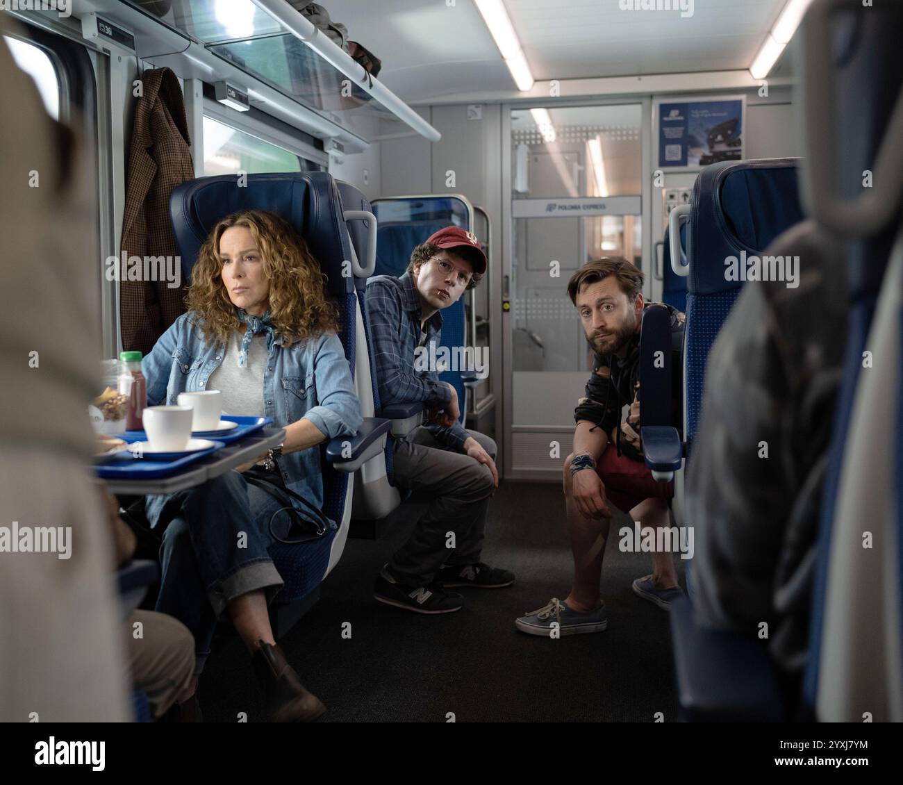 A REAL PAIN, from left: Jennifer Grey, Jesse Eisenberg, Kieran Culkin ...