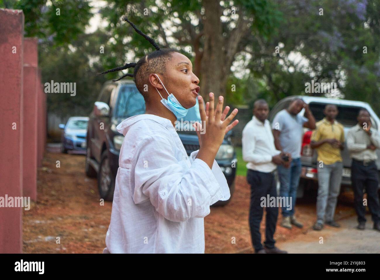 ON BECOMING A GUINEA FOWL, director Rungano Nyoni, on set, 2024. ph ...