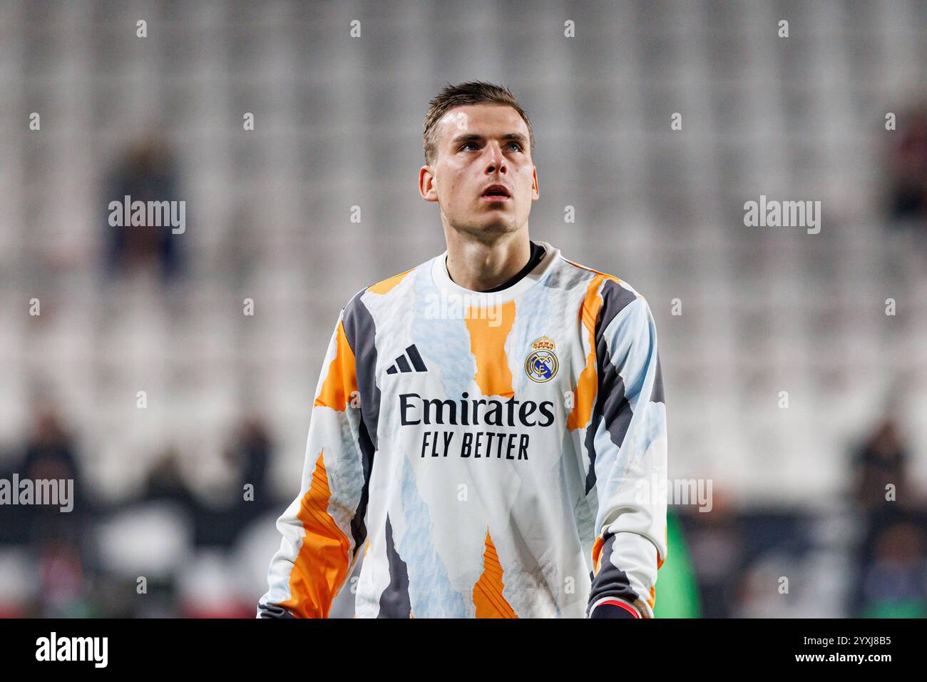 Andriy Lunin seen during LaLiga EA SPORTS game between teams of Rayo ...