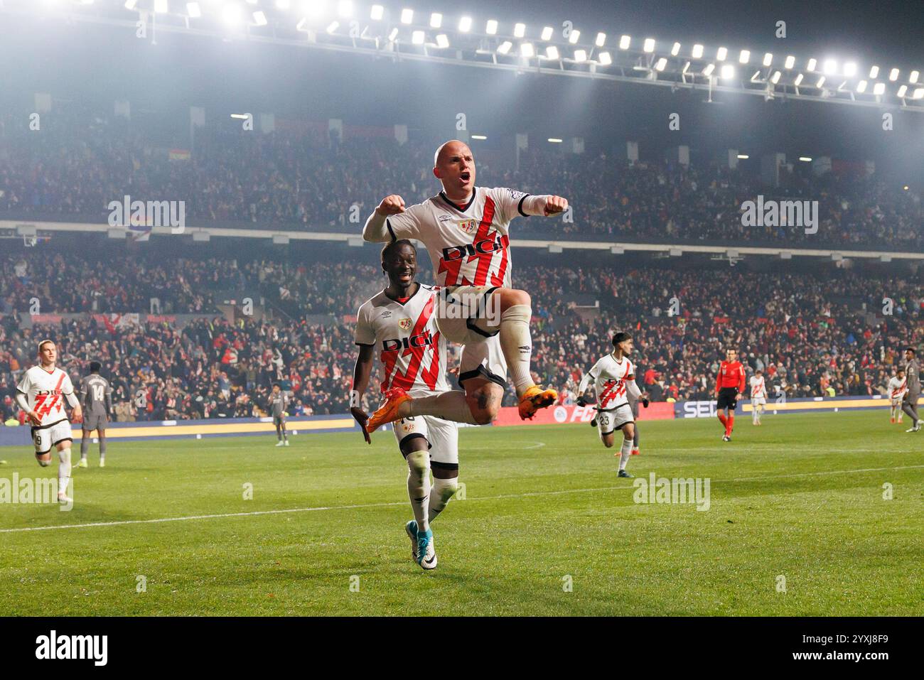 Isi Palazon seen celebrating after scoring goal during LaLiga EA SPORTS ...