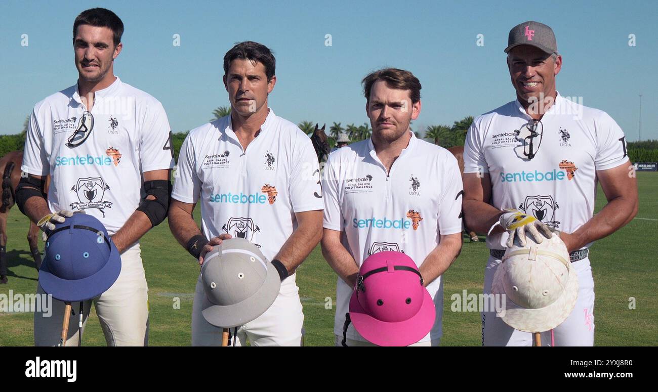 POLO, from left: Hilario Figueras, Nacho Figueras, Grant Ganzi, and ...